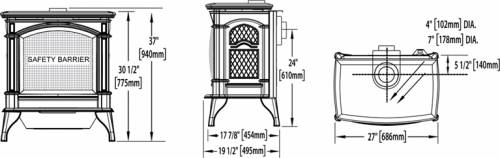 Napoleon Knightsbridge Gas Stove - Napoleon Model #GDS60 - Gas Heat