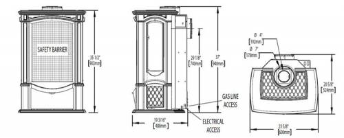 Napoleon Castlemore Gas Stove GDS26 - Gas Heat Stove