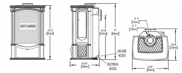 Napoleon Castlemore Gas Stove GDS26 - Gas Heat Stove