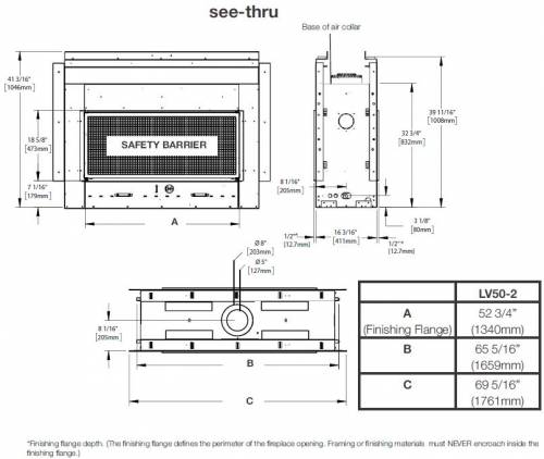 Napoleon Vector LV50 Linear Direct Vent Gas Fireplace - Horizontal ...