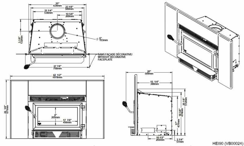 Ventis HEI90 Wood Fireplace Insert VB00024 – FireplacePro