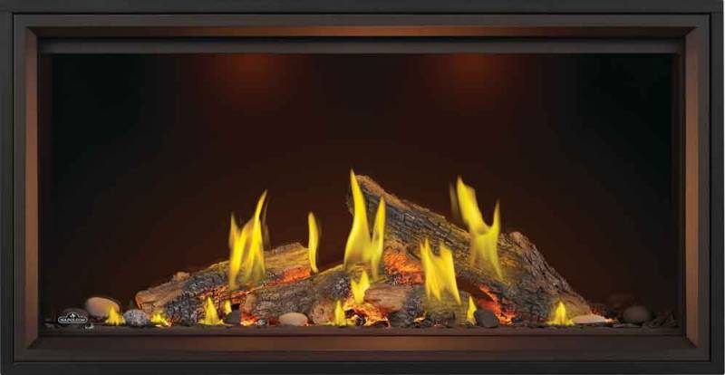 Napoleon Tall Vector Linear 50 Gas Fireplace with Luminous Logs ...